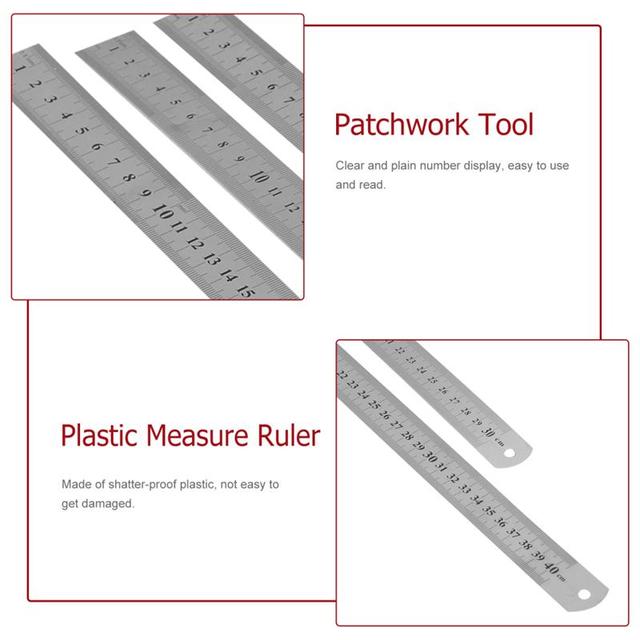 1 x 40cm stainless steelruler