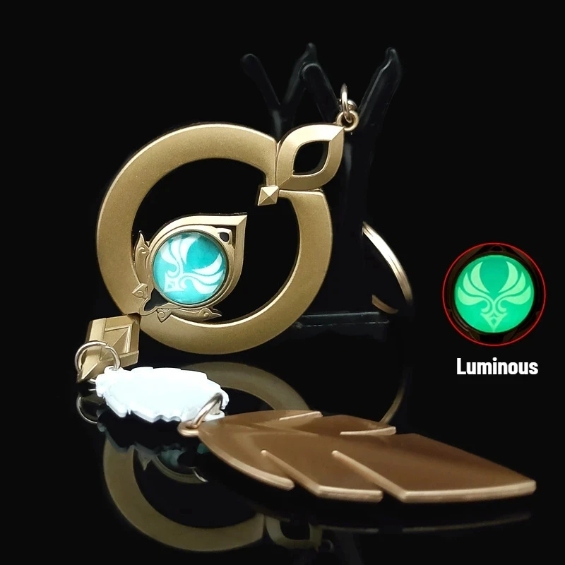 Game-Genshin-Impact-Wanderer-Vision-Of-God-Keychain-Luminous-Feather ...