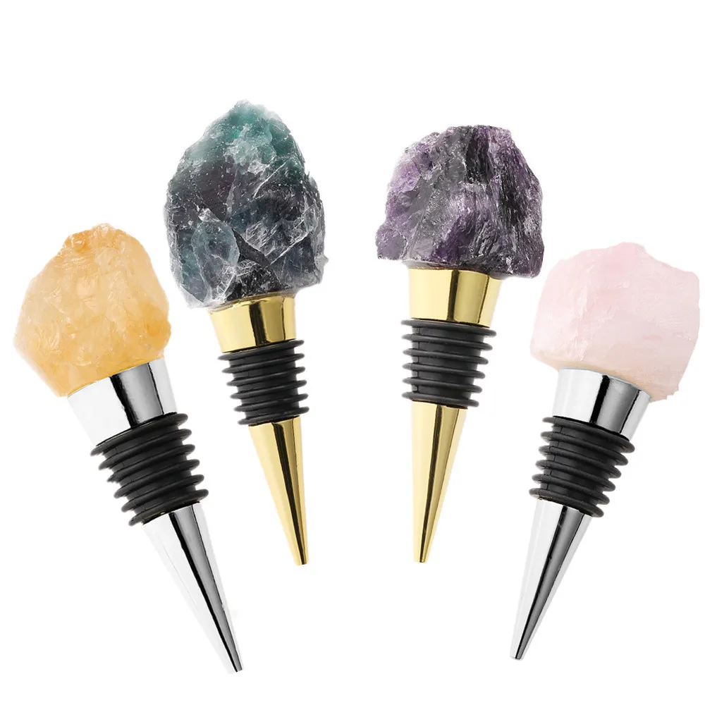 1pc Champagne Wine Stopper Natural Crystal Quartz Minerals Specimen ...