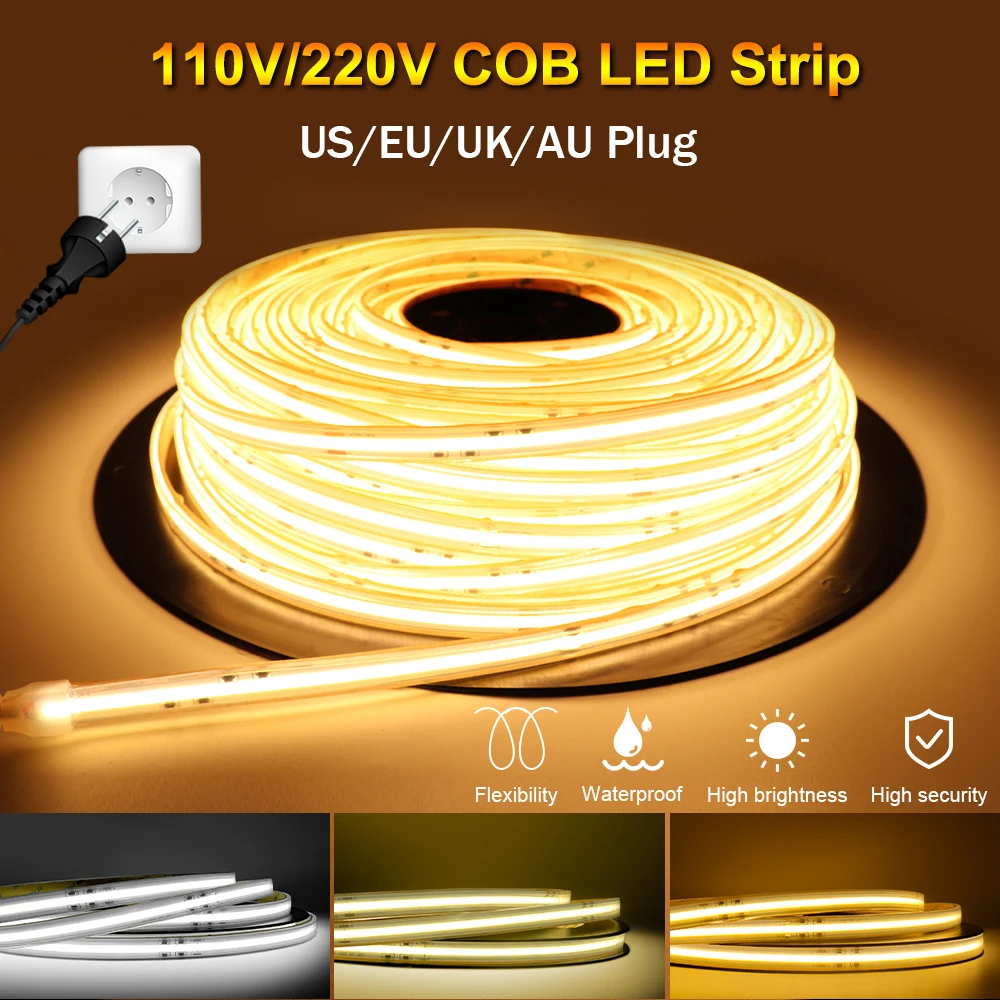 20M-COB-LED-Strip-220V-LED-Light-Srtip-110V-Super-Bright-LED-Tape-Lamp ...