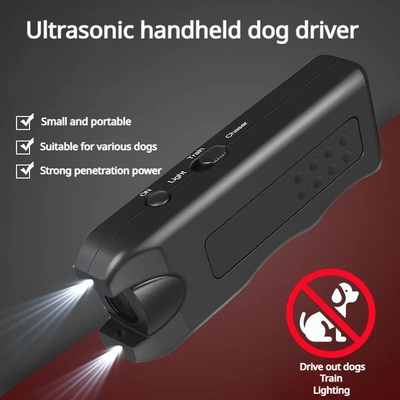 New-Ultrasonic-Dog-Repeller-Handheld-Barking-Stop-Pet-Trainer-LED-Flash ...