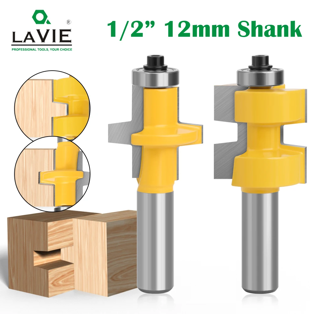 LA-VIE-2pcs-12mm-1-2-Shank-T-Slot-bearings-Square-Tooth-Tenon-Bit ...