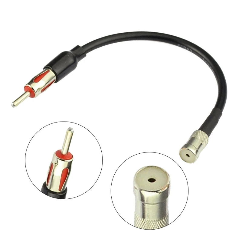 Car Radio Antenna Adapter ISO To DIN Cable For FM AM Antenna Audio ...