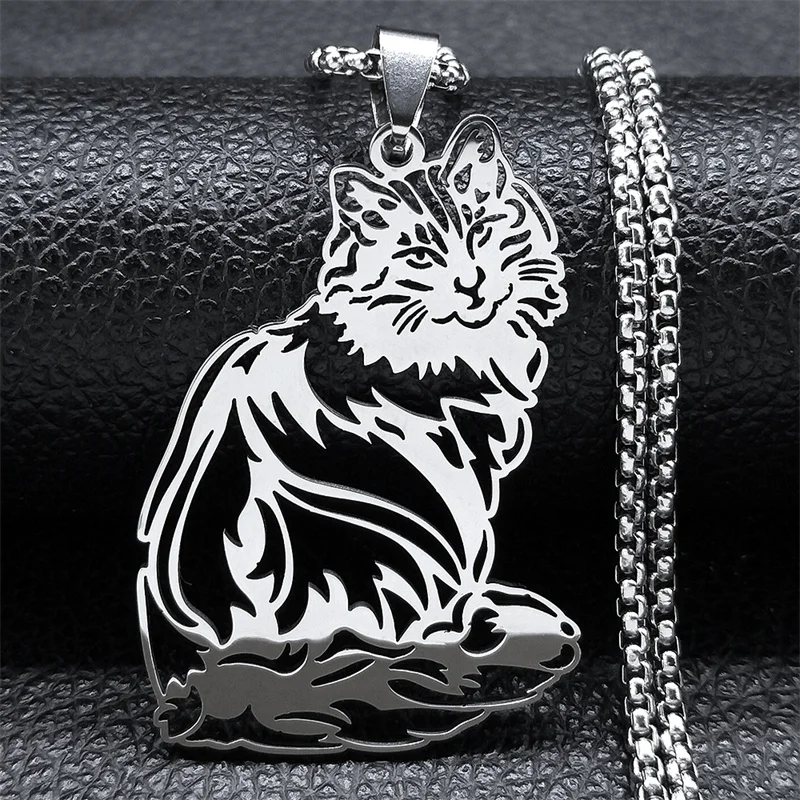 Cute-Cat-Ragdoll-Kitty-Pendant-Necklace-for-Women-Men-Stainless-Steel ...