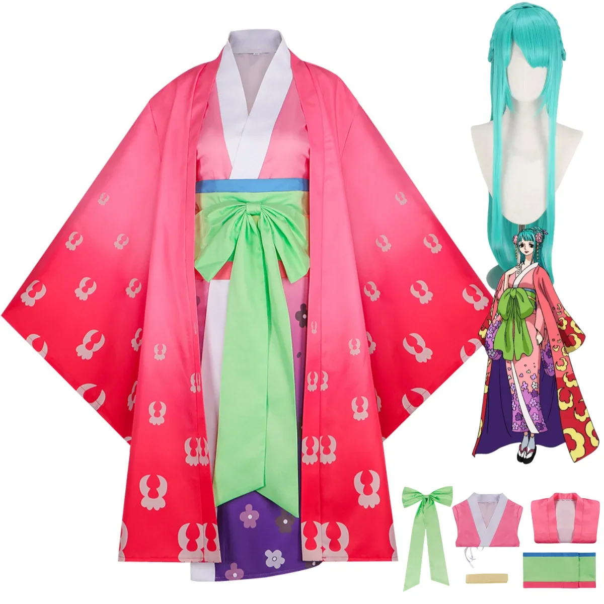 Anime-Kozuki-Hiyori-Cosplay-Costume-Wano-Kuni-Country-Princess-Wig ...