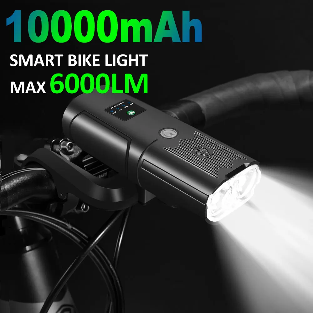 NEWBOLER-Luce-per-bicicletta-intelligente-anteriore-10000mAh-Luce-per ...