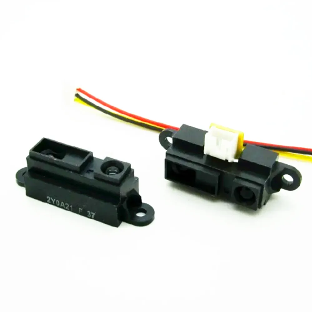 10PCS/LOT GP2Y0A21YK0F 100% NEW 2Y0A21 10-80cm Infrared distance sensor ...