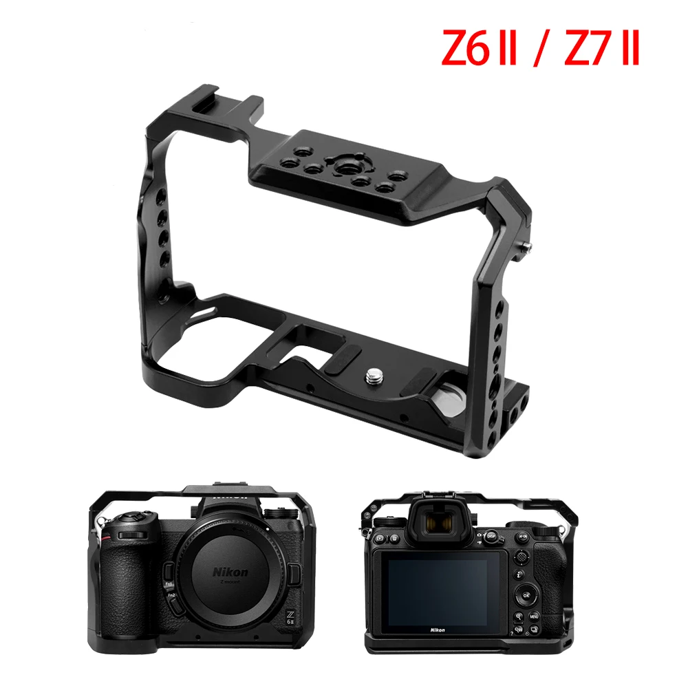 Camera Cage for Nikon Z5/Z6/Z7/Z6II/Z7II Camera with Cold Shoe Mount ...