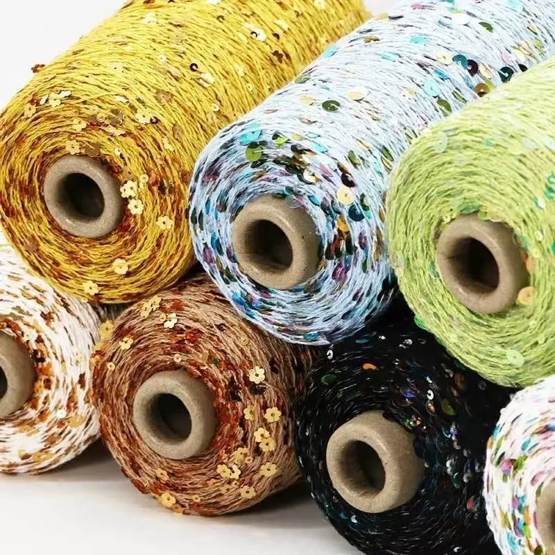 500g-Glitter-FancyYarn-Sequin-Hand-Crochet-Thread-Knitting-Clothes-Needleworkyarn-Sequins ...