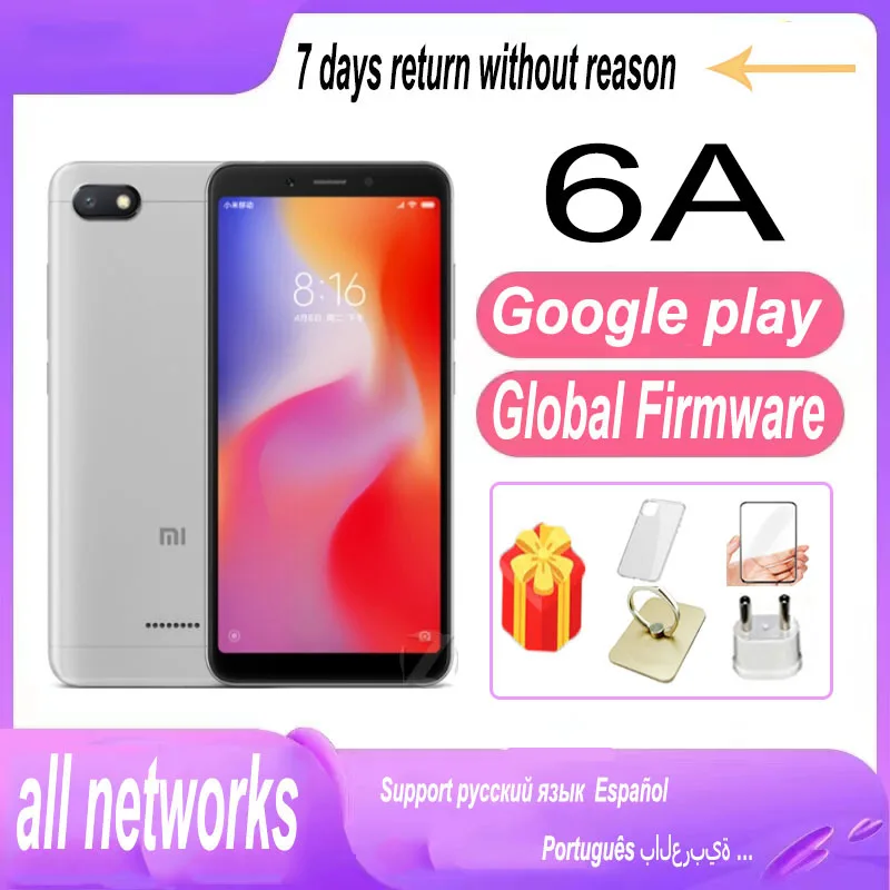 Global-rom-smartphone-Xiaomi-Redmi-6A-Global-version-Bluetooth-4-2 ...