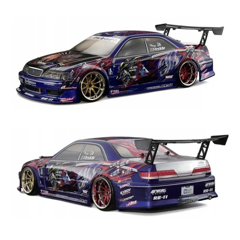 CHASER MARK 2 II JZX100 1/10 클리어 렉산 바디, 라이트 버클, 리어 윙, RC 드리프트 자동차, 타미야 ...