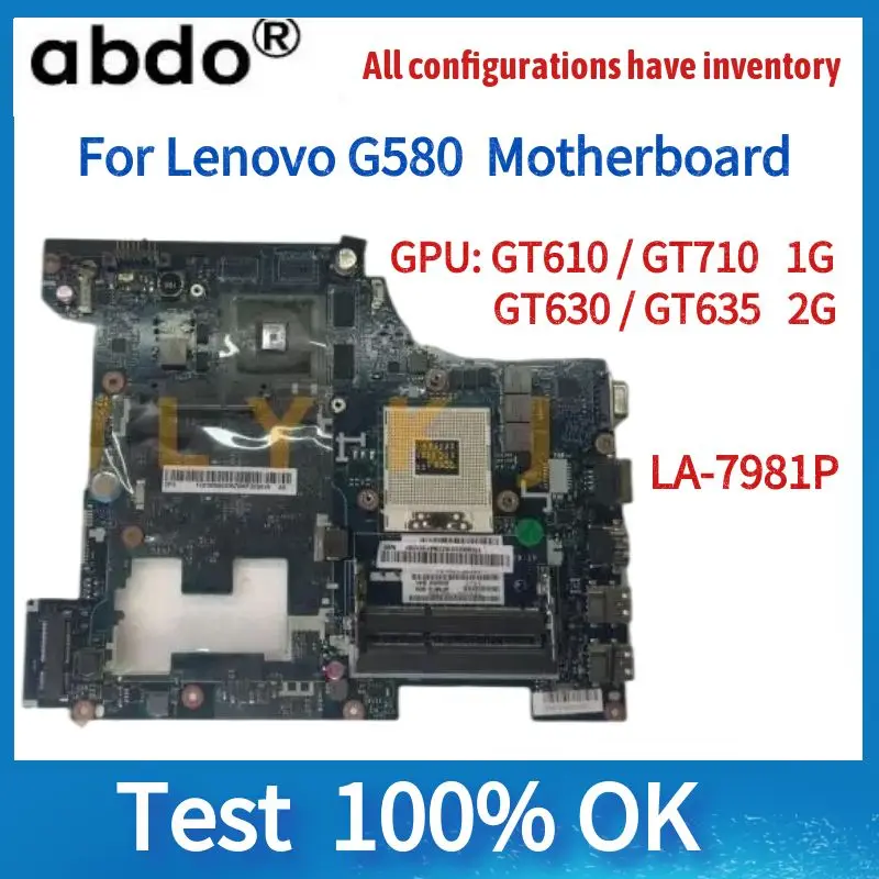 Placa-base-LA-7981P-para-ordenador-port-til-Lenovo-G580-G480-GT610M ...