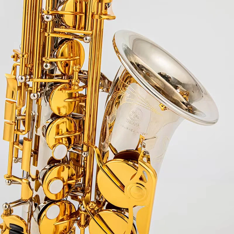Made-in-Japan-200-Alto-Saxophone-Nickel-Plated-Gold-Key-Professional ...