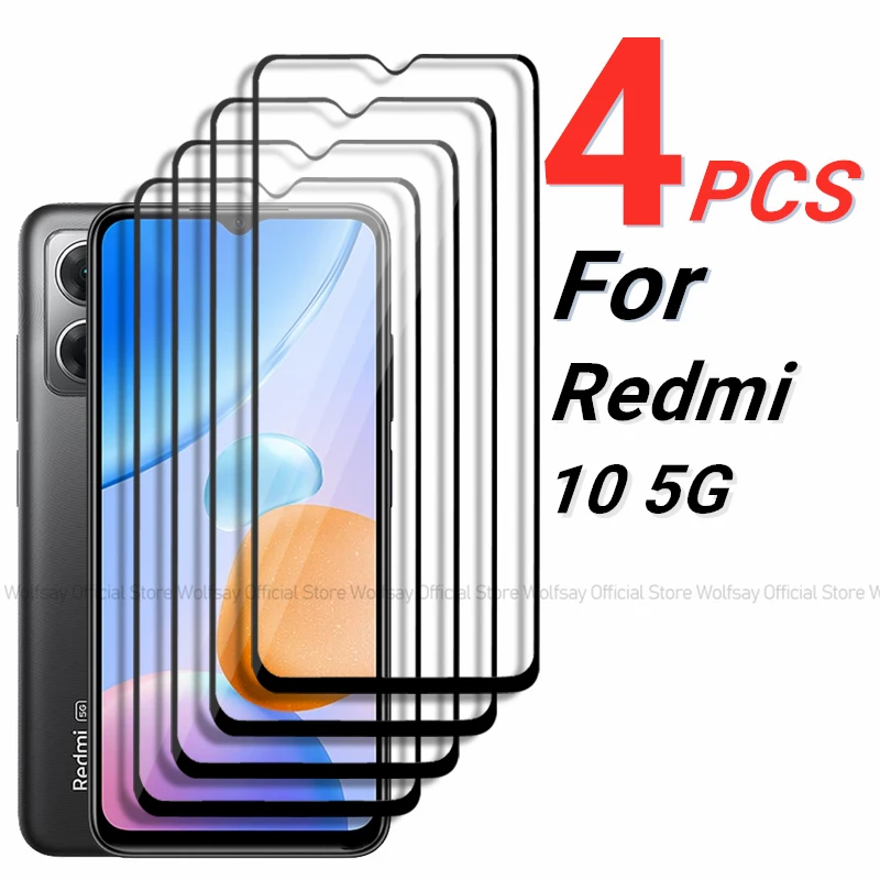 2/4PCS Tempered Glass For Xiaomi Redmi 10 5G Screen Protector Xiaomi ...