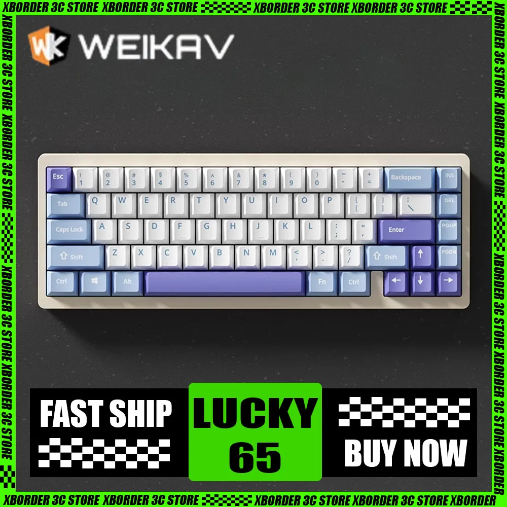 Weikav-Lucky65-Mechanical-Keyboard-Aluminium-Alloy-Three-Mode-Rgb ...