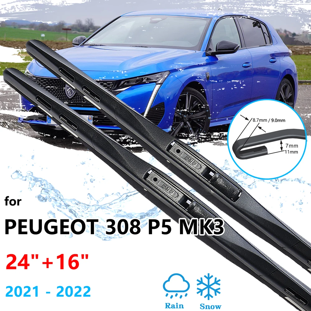For-Peugeot-308-P5-MK3-2021-2022-Front-Window-Winter-Wiper-Blade-Brushes-Cleaning-Windshield ...