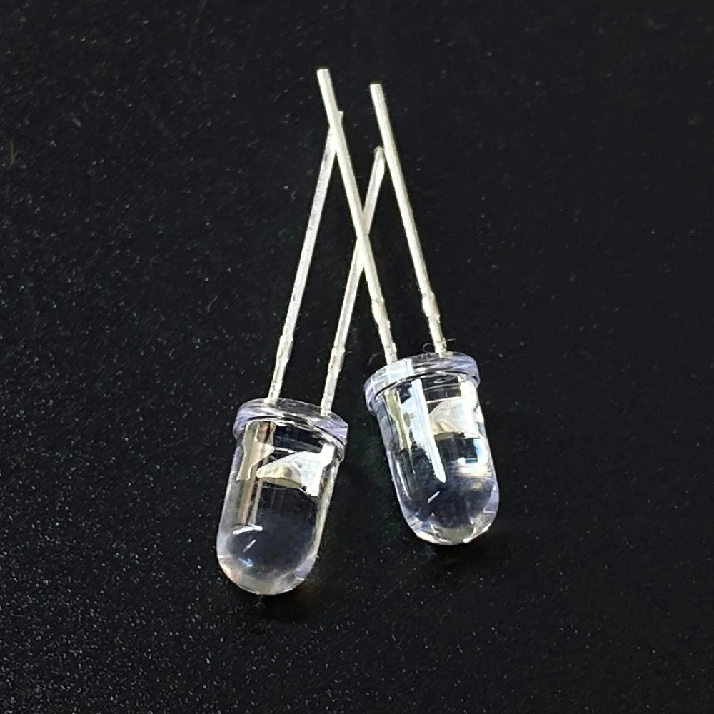 100pcs /lot Transparent Round 5mm super bright water clear Green Red ...