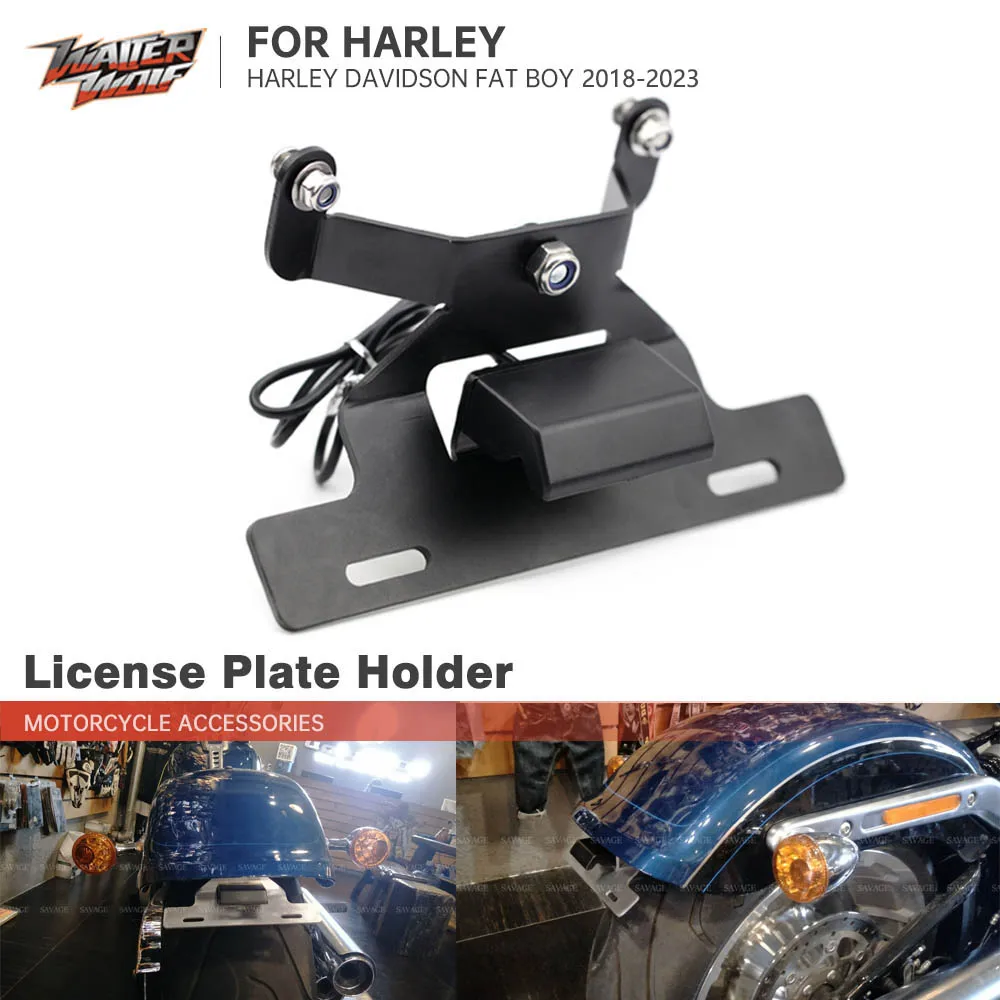 License-Plate-Holder-For-Harley-FAT-BOY-2018-2023-Rear-Motorcycle-Tail ...