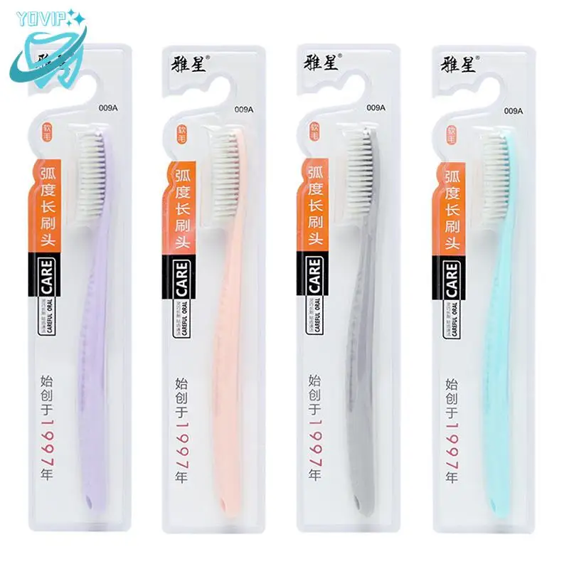Super-Long-Toothbrush-Soft-Fur-Large-Brush-Head-Adult-Toothbrush-Manual ...