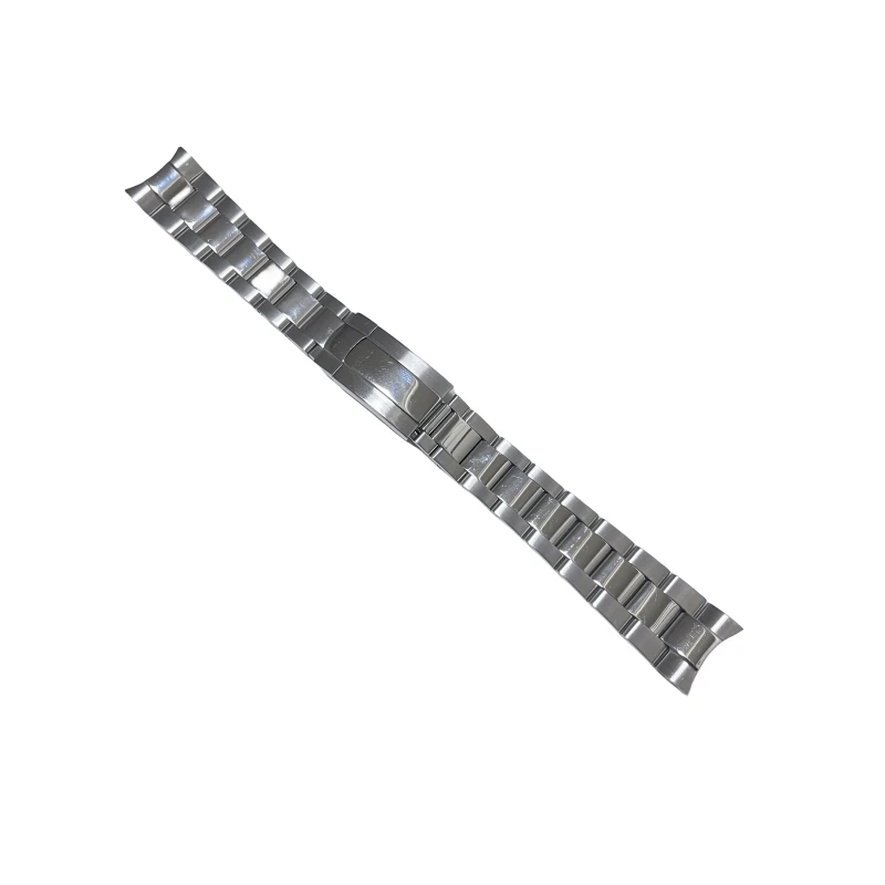 316L-Stainless-Steel-20mm-Silver-Oystrer-Watch-Band-Strap-Curved-End ...