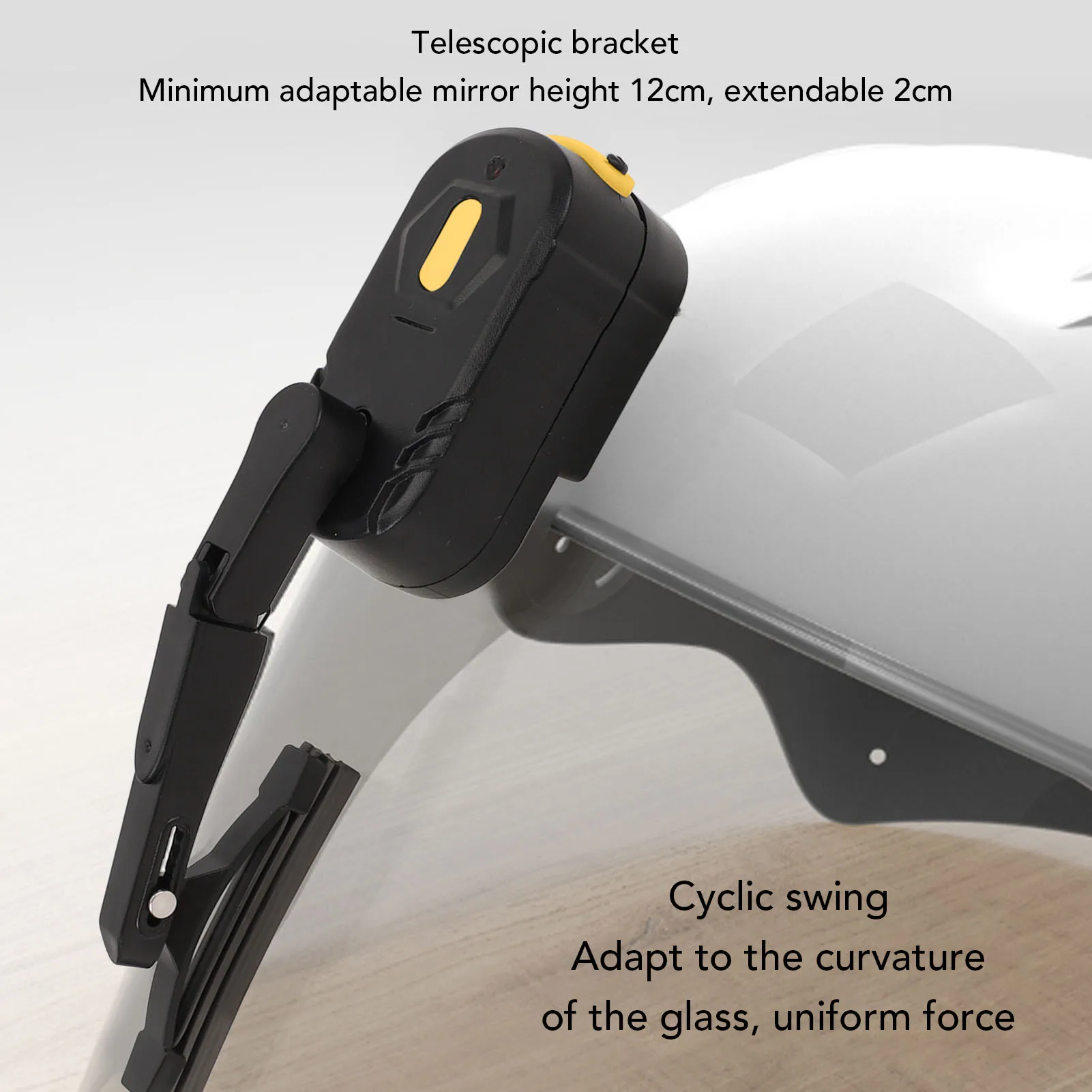 Motorcycle Helmet Wiper 2 Speed Rechargeable Universal Water Resistant ...