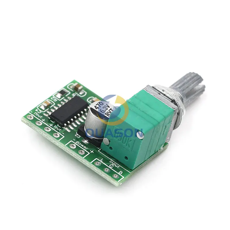 5V Power Audio Amplifier Board with Volume Control - tech.diydynamic.com