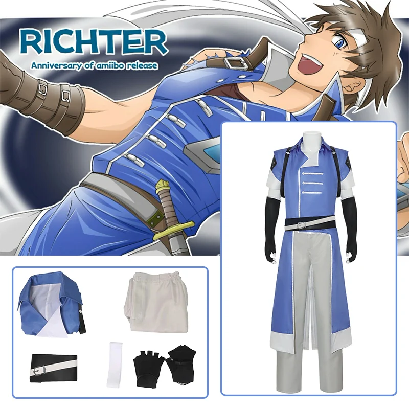 Game Castlevania Cosplay Richter Belmont Cosplay Costume Set Male ...