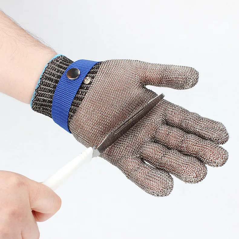 Stainless Steel Gloves Anti-cut Safety Cut Resistant Hand Protective ...