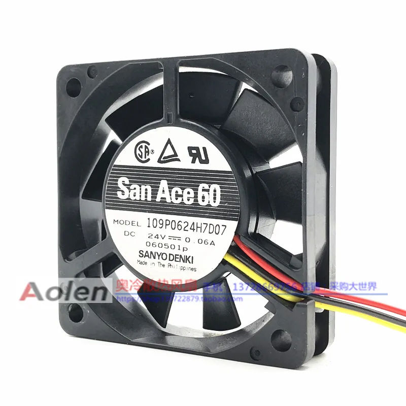 original 109P0624H7D07 24V 0.06A 6cm 6015 3-wire speed test Fanuc ...