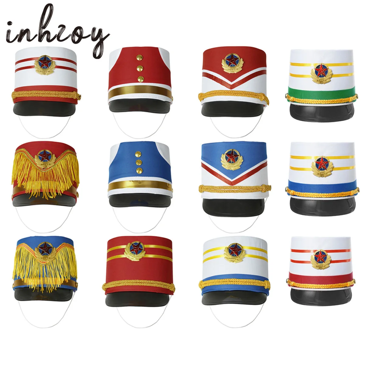 Kids-Marching-Band-Hat-Stylish-Military-Soldier-Major-Hat-Luxury ...