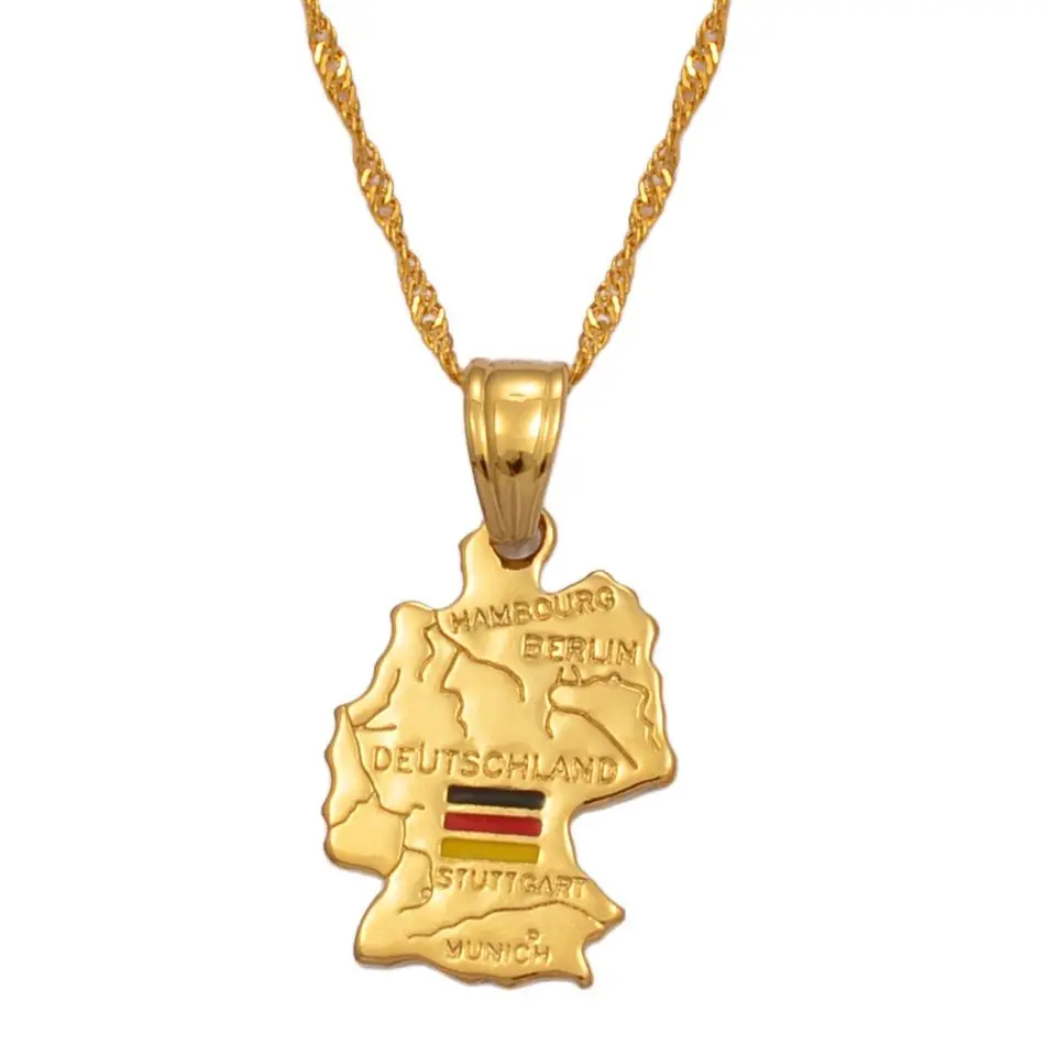 Germany Flag Necklace | Pendant Necklace | German Necklace | German ...