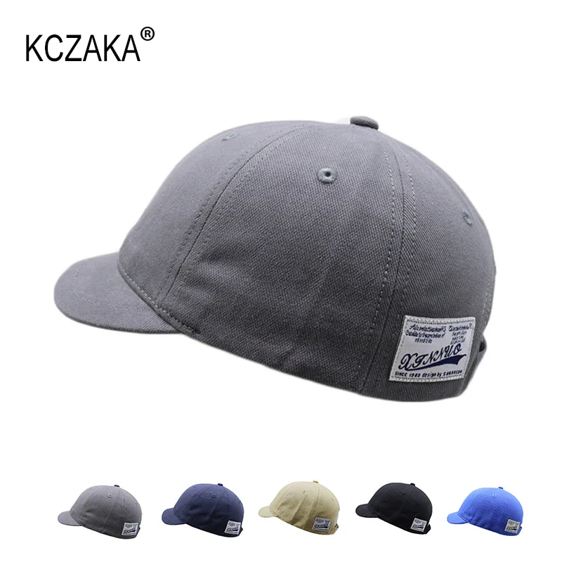 3cm-Short-Brim-Baseball-Cap-for-Men-Casual-Retro-Soft-Top-6-Panels ...