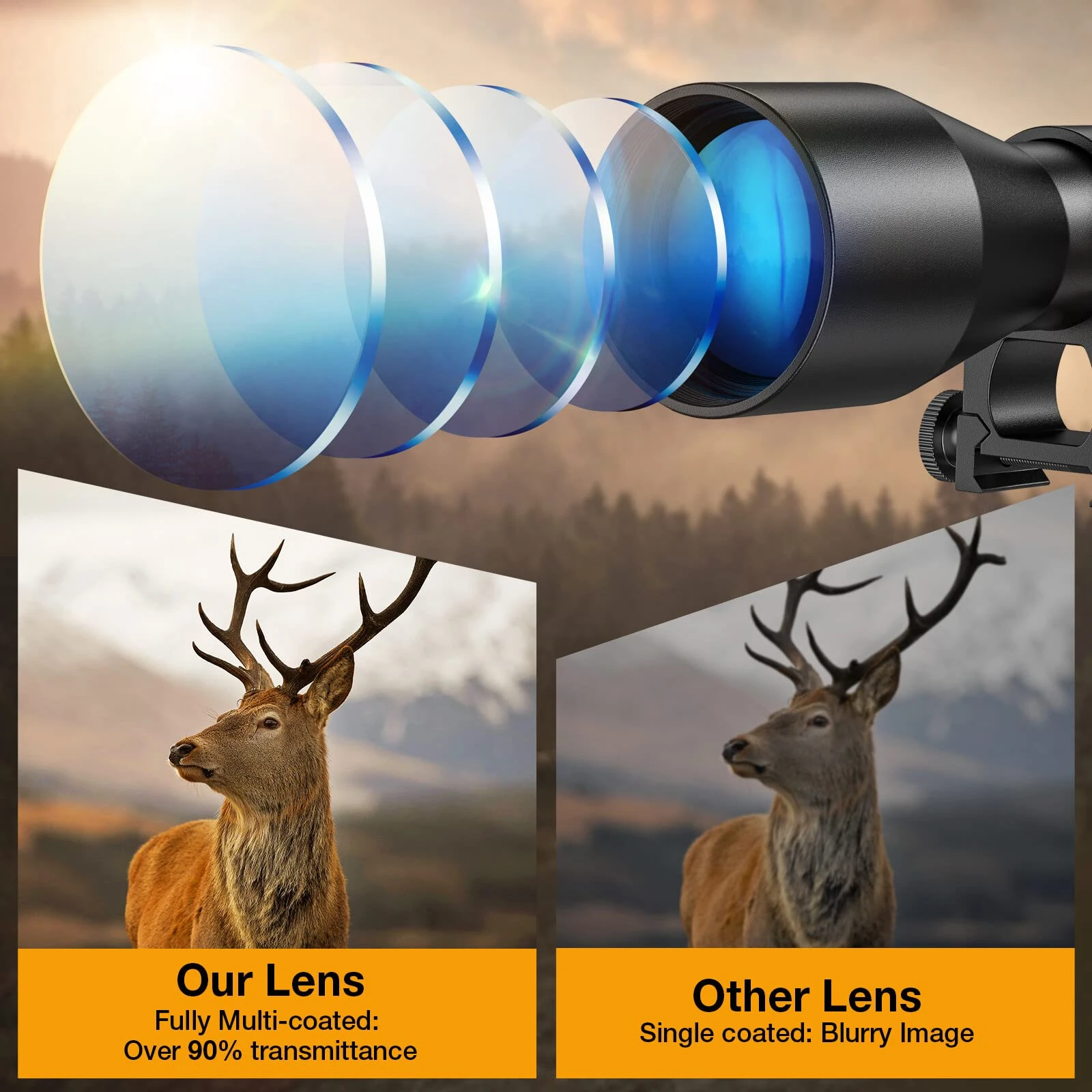 4x32 Compact 4x Rifle Scope Hunting Optic Scope Rifle Optic Picatinny ...