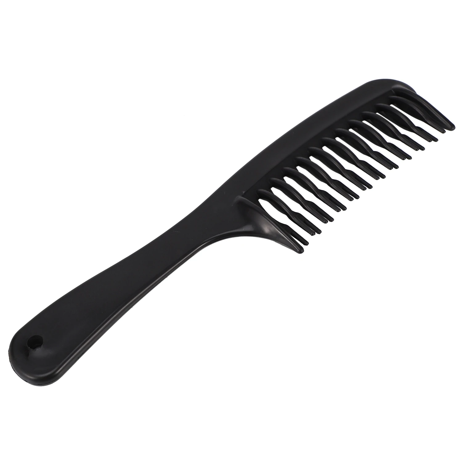 Black-Double-Row-Tooth-Detangler-Hair-Comb-Shampoo-Comb-with-Handle-for ...