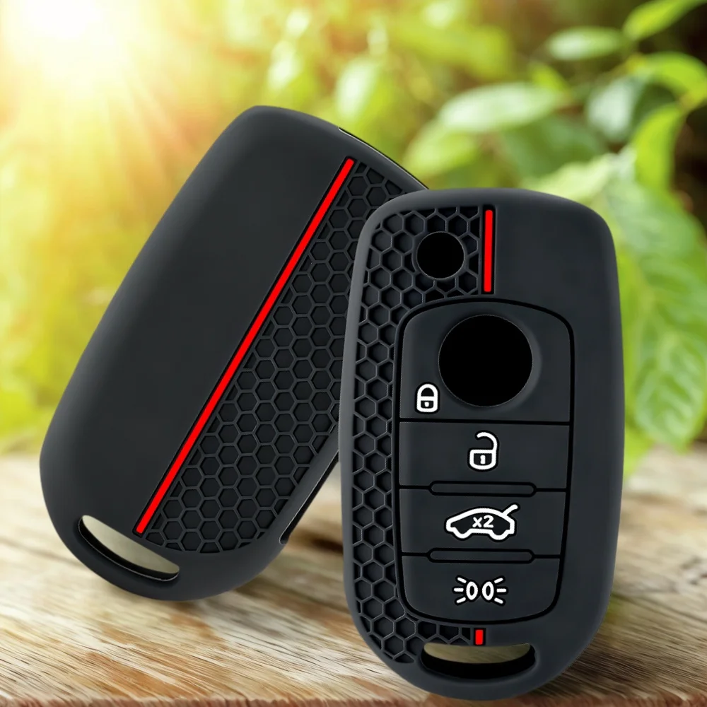 Silicone Key Case Cover For Fiat Cronos Egea 500X Toro Tipo For Dodge ...