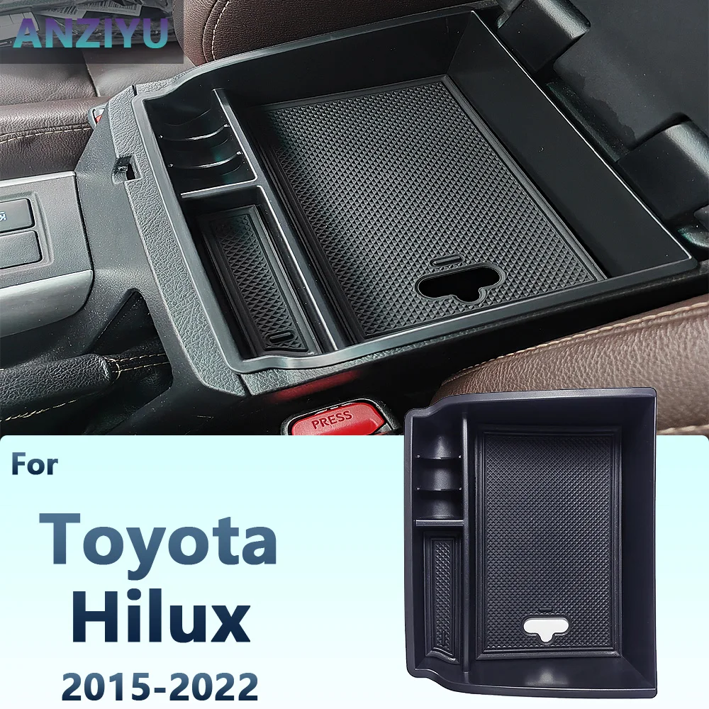 For Toyota Hilux 2023 2022 2021 2020 2019-2015 Car Armrest Storage Box ...