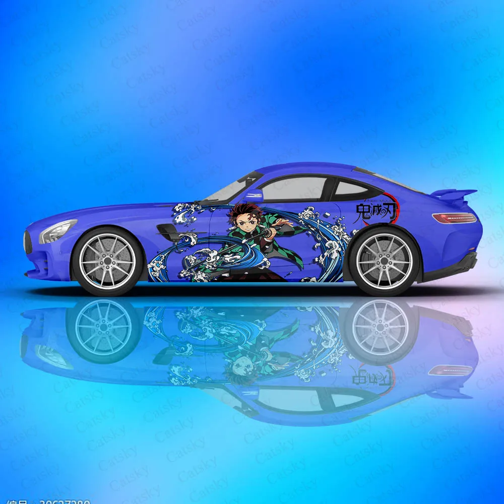 Kamado Tanjirou Demon Slayer Car Decal Side Graphic Wrap Vinyl Modified ...