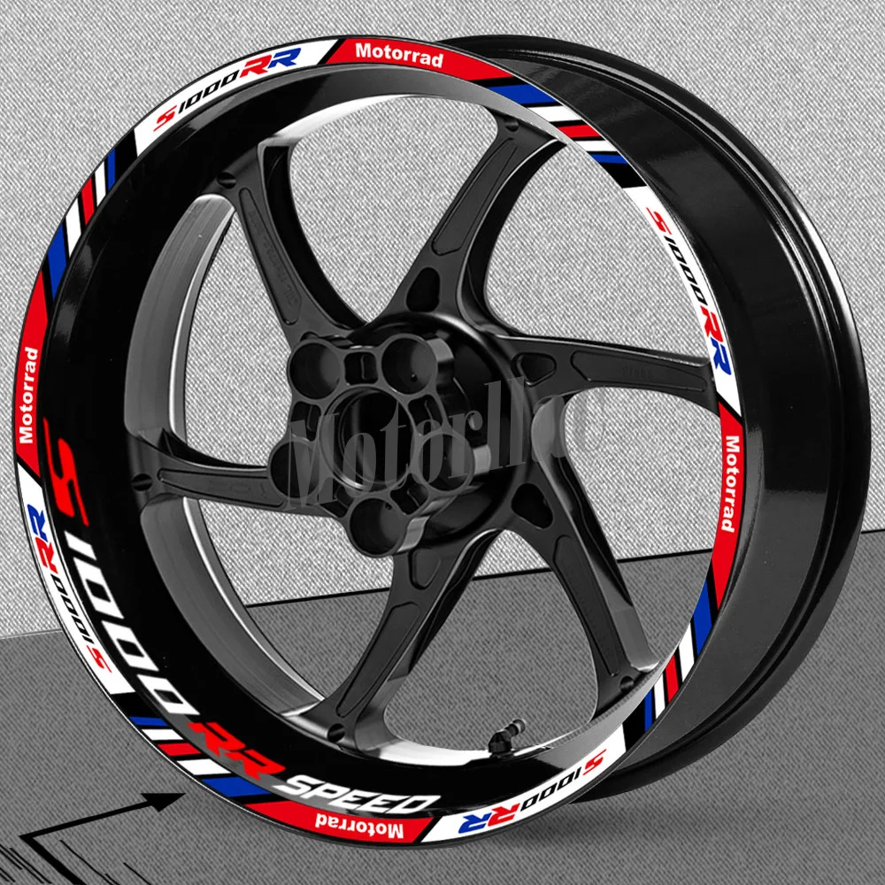 Motorcycle Wheel Stickers Reflective Rim Stripe Tape Decals Waterproof ...