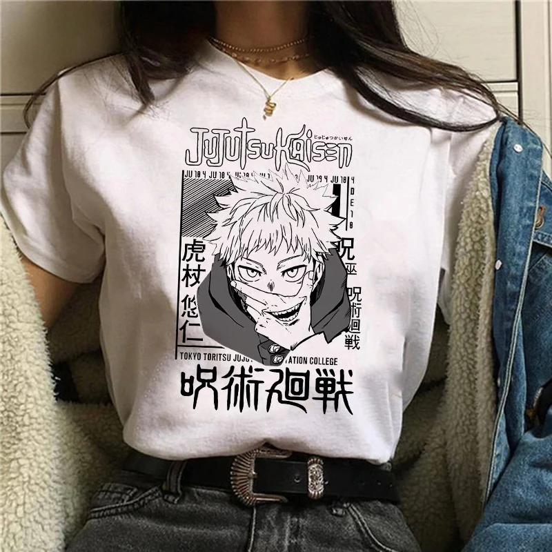 Unisex-extragrandes-algod-o-T-shirt-gr-fico-Tee-Jujutsu-Kaisen-Yuji ...