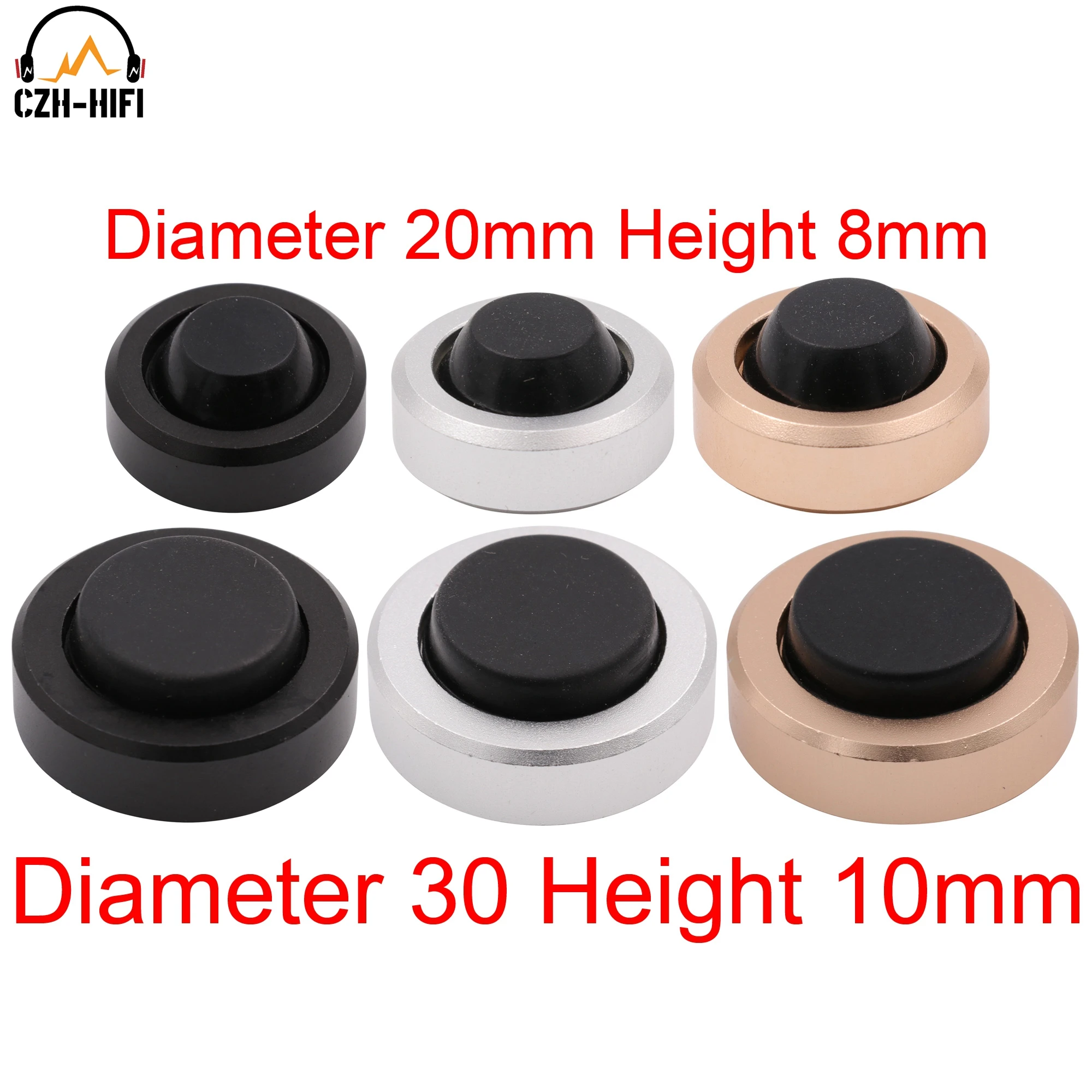 1PC-AUDIO-FEET-PAD-20x8mm-30x10mm-MACHINED-Solid-Aluminum-Speaker ...