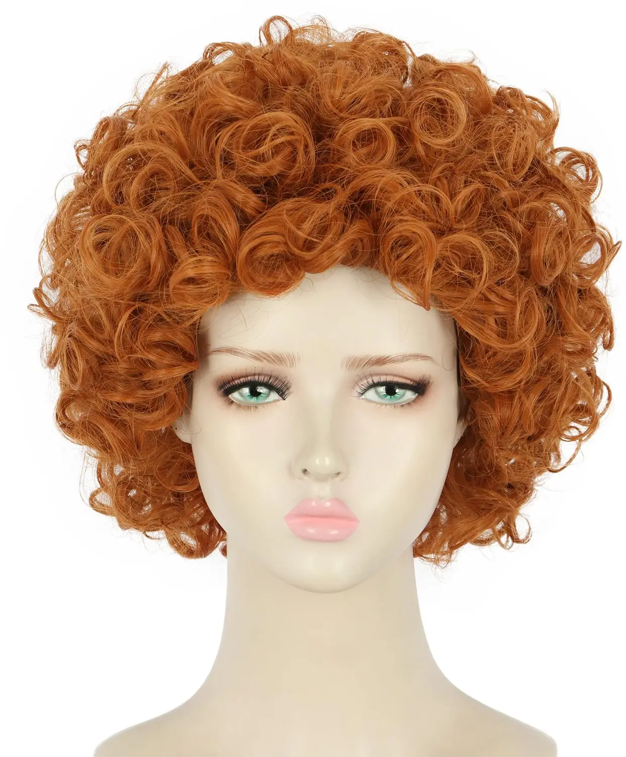 Adult-Cosplay-Wig-Short-Wavy-Orange-Full-Wig-Party-Halloween-Costume ...