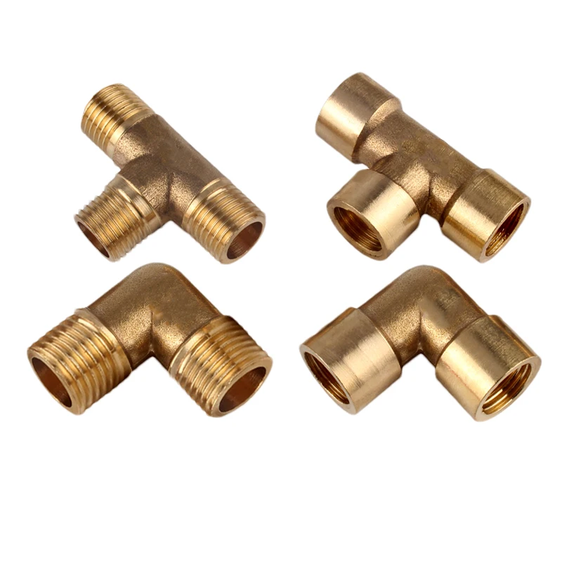 Pneumatic-Plumbing-Brass-Pipe-Fitting-Male-Female-Thread-G1-8-G1-4-G3-8 ...