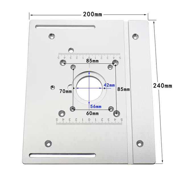 2 In 1 Aluminum Router Table Insert Plate Electric Wood Router Trimming ...