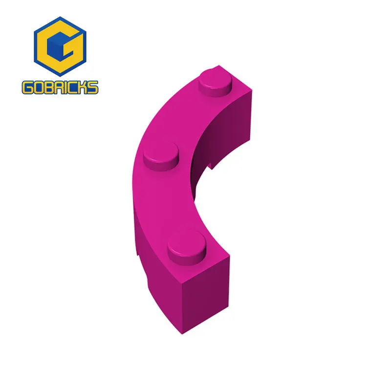 Gobricks-10PCS-MOC-Bricks-48092-4x4-Curved-Brick-3-Bumps-For-Building ...
