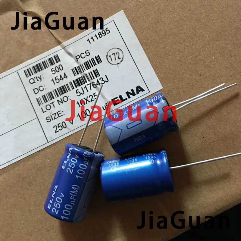 20Pcs ใหม่ ELNA RE3 250V100UF 16X25MM เสียง Electrolytic Capacitor ...