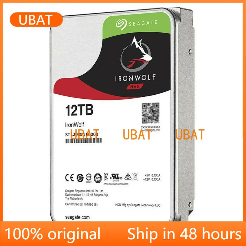 Para Seagate IronWolf Pro 12TB 7200RPM SATA 6 Gb/s 3,5 "NAS HDD ...