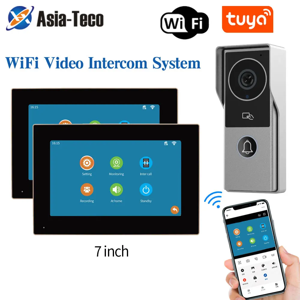Video-Intercom-Doorbell-Multi-Touch-Screen-Monitor-1080p-2-4G-Wifi-Door ...