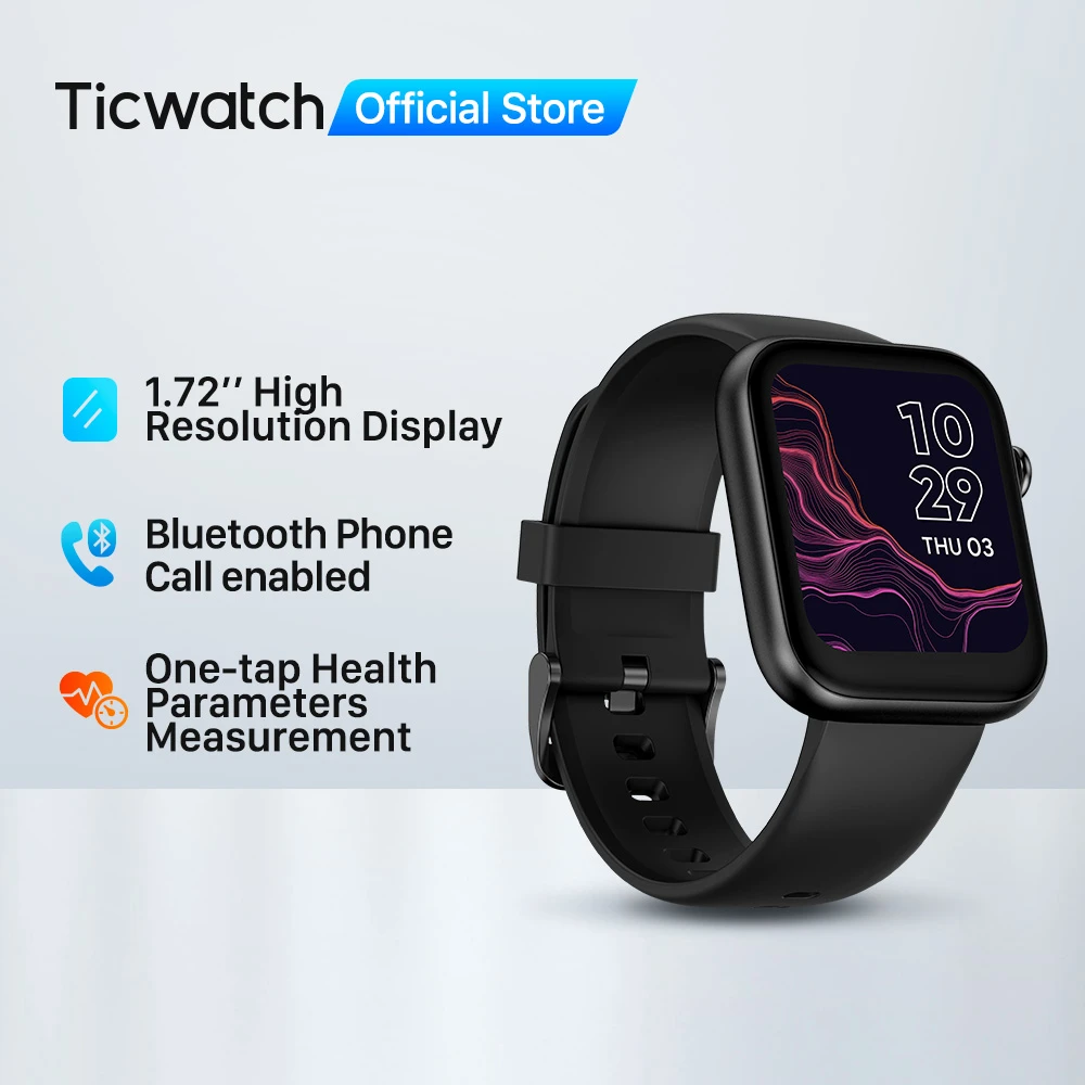 NOVO TicWatch GTH 2 Smartwatch com monitoramento de SpO2 de frequência cardíaca 24 horas ...