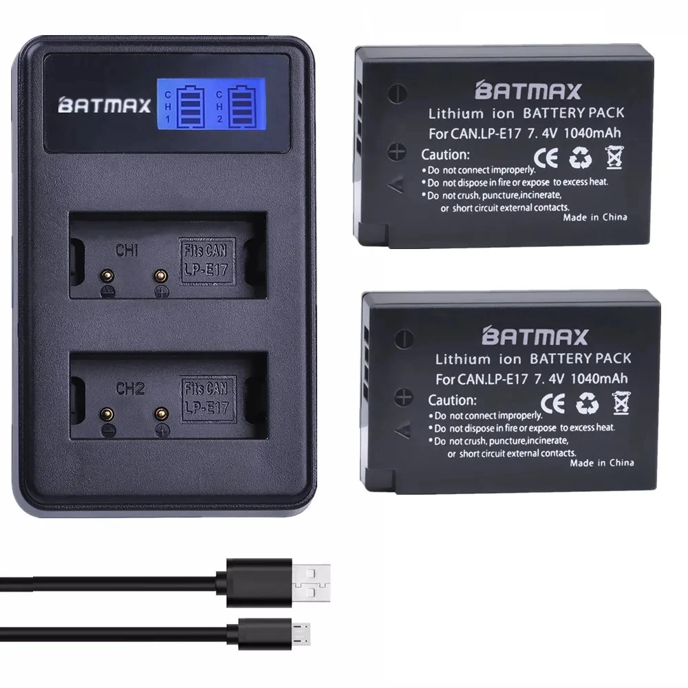 Batmax-200pcs-LP-E17-Battery-with-100pcs-Charger-for-Canon-EOS-RP-200D ...