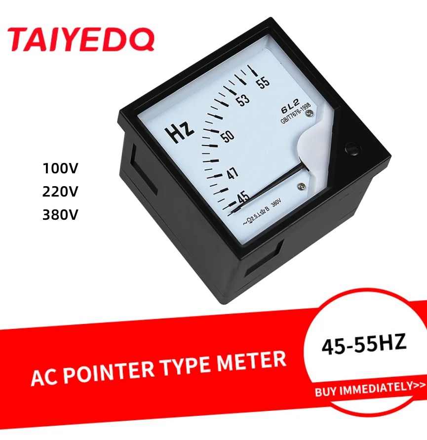6L2-Hz-AC-Frequency-Meter-45-55Hz-100V-220V-380V-Hertz-Meter-Voltmeter ...